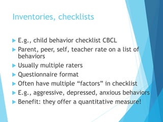 behavioral assessment in psychological testing | PPT