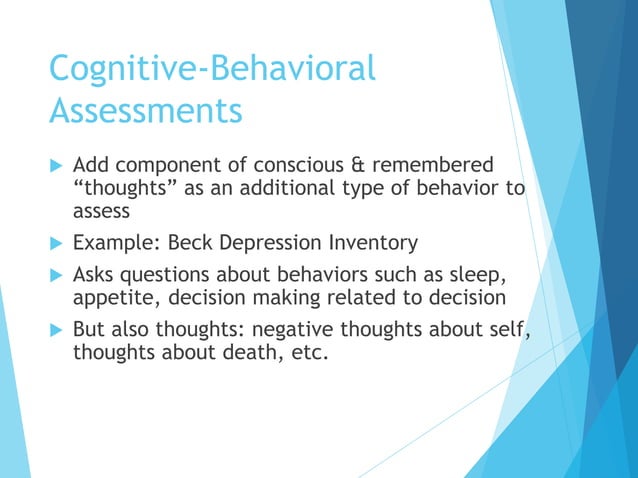 behavioral assessment in psychological testing | PPT