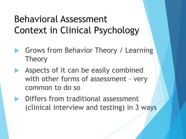 behavioral assessment in psychological testing | PPT