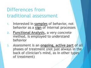 behavioral assessment in psychological testing | PPT
