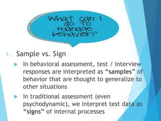 behavioral assessment in psychological testing | PPT