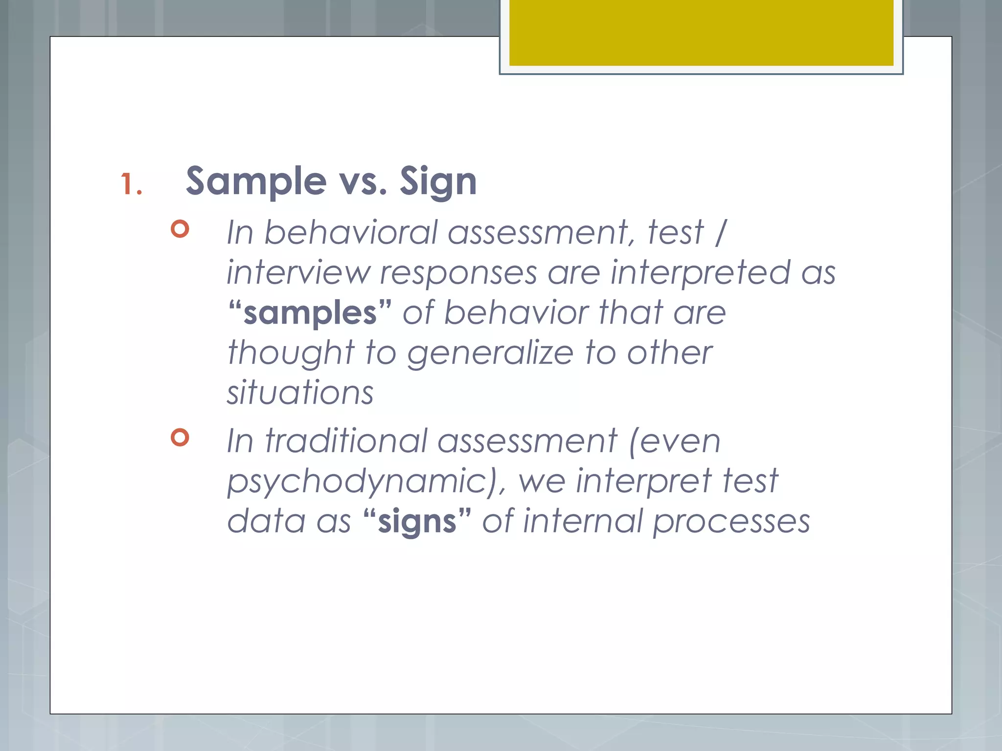 Behavioral assessment | PPT