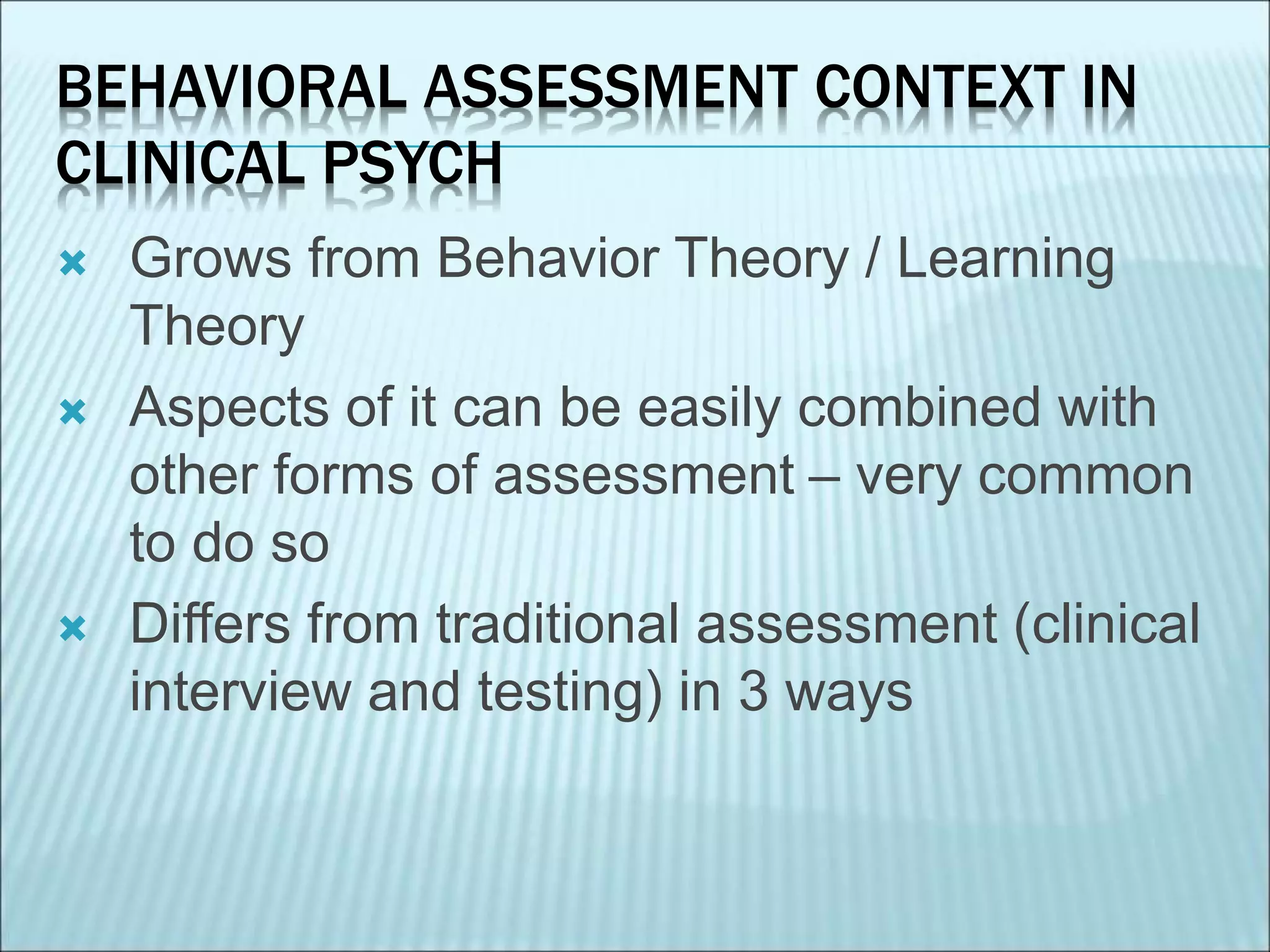 Behavioral assessment | PPT