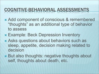 Behavioral assessment | PPT