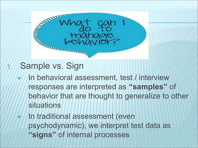 Behavioral assessment | PPT