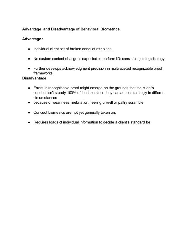 Behavioral biometrics | PDF