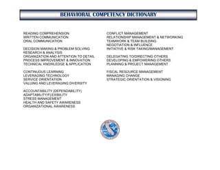 Behavioral Competency Dictionary.pdf (tham khao) | PDF