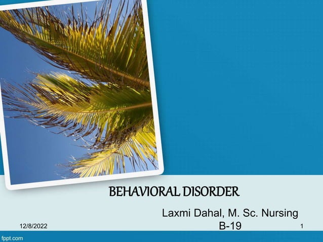Behavioral Disorder.ppt