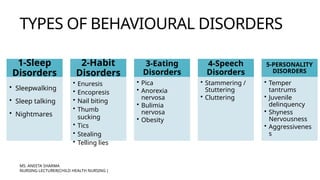 BEHAVIORAL DISORDERS IN CHILDREN. pptx | PPTX