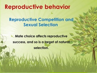 Behavioral ecology.pptx The Mating System | PPTX