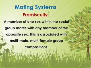 Behavioral ecology.pptx The Mating System | PPTX