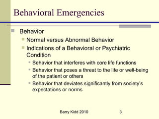 Psychiatric and Behavioral Disorders | PPT
