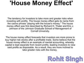 Behavioral Finance (Prospect Theory, Mental Accounting, Regret Aversion ...
