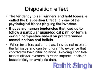 Behavioral Finance (Prospect Theory, Mental Accounting, Regret Aversion ...