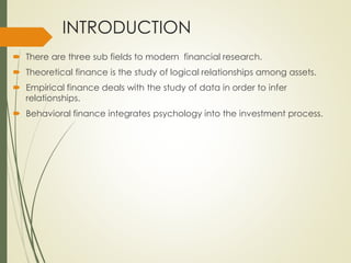Behavioral finance | PPTX