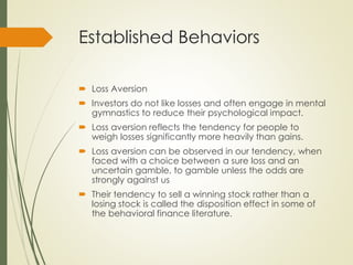 Behavioral finance | PPTX