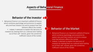 behavioral finance.pptx | Stocks and Bonds | Personal Investing