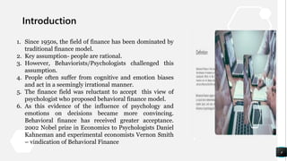 behavioral finance.pptx | Stocks and Bonds | Personal Investing