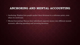 Behavioral Finance.pptx | Stocks and Bonds | Personal Investing