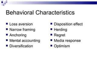 Behavioral finance (2008) | PPT