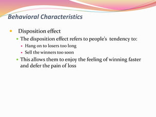 Behavioral finance summary | PPTX