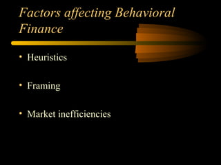 Behavioral financing | PPT