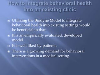 Behavioral health integration | PPTX