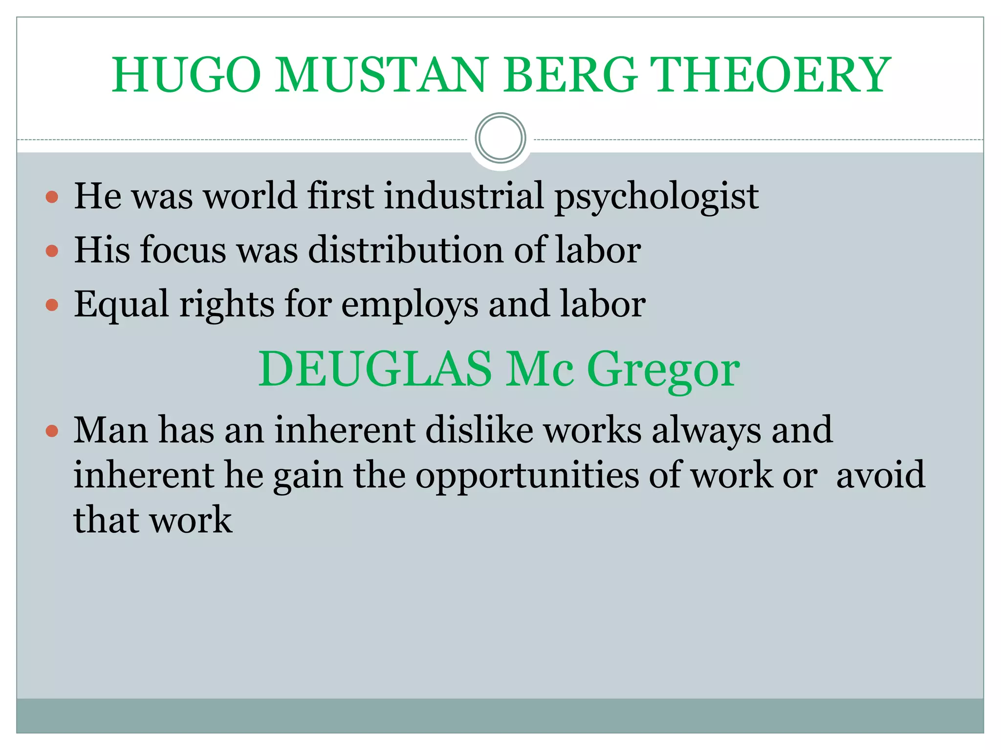 Behavioral & human relation management theory | PPTX