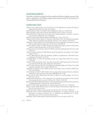 Behavioral Economics and Psychology of Incentives | PDF