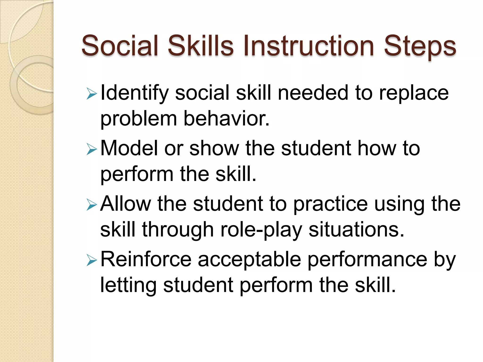 Behavioral intervention strategies | PPTX