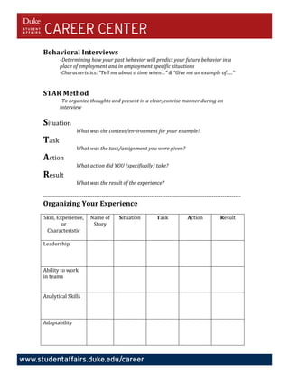 Behavioral interviews | PDF