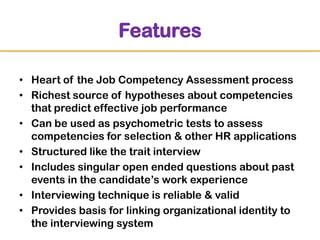 Behavioral Interview & Competency Framework | PPT