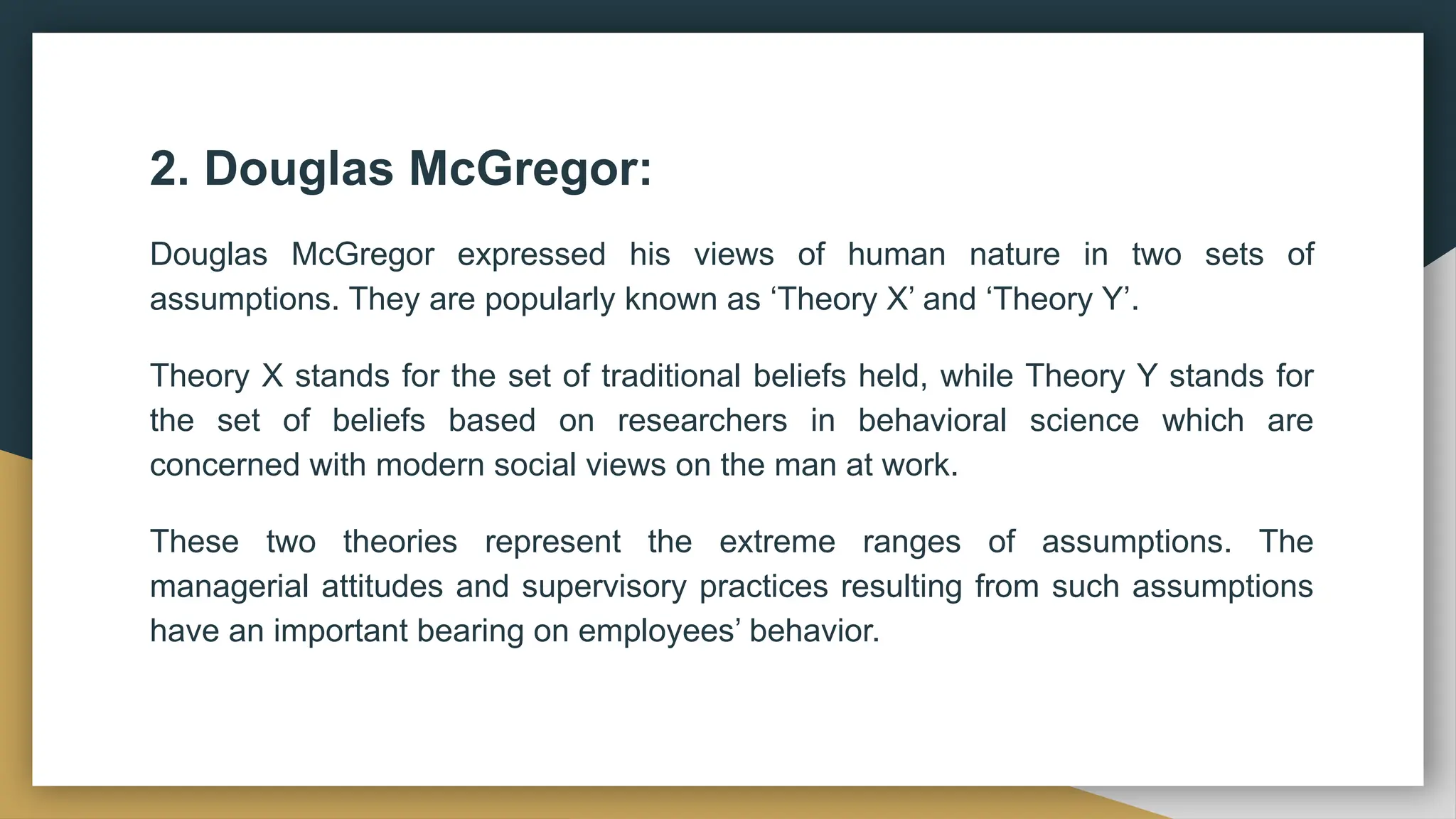 BEHAVIORAL MANAGEMENT THEORIES.powerpoint presentation | PPTX