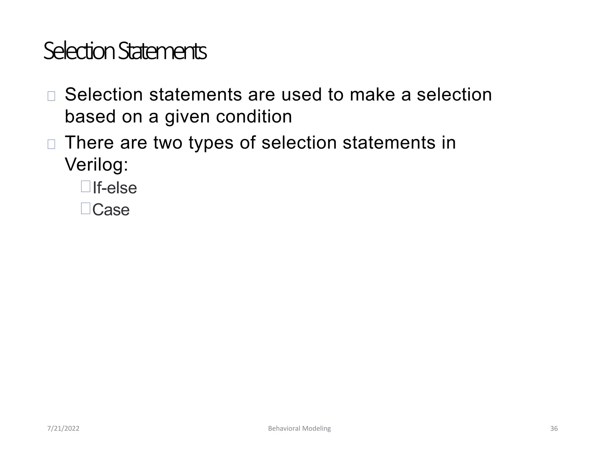 behavioralmodeling and Timing Control - P04.pptx | Programming Languages | Computing