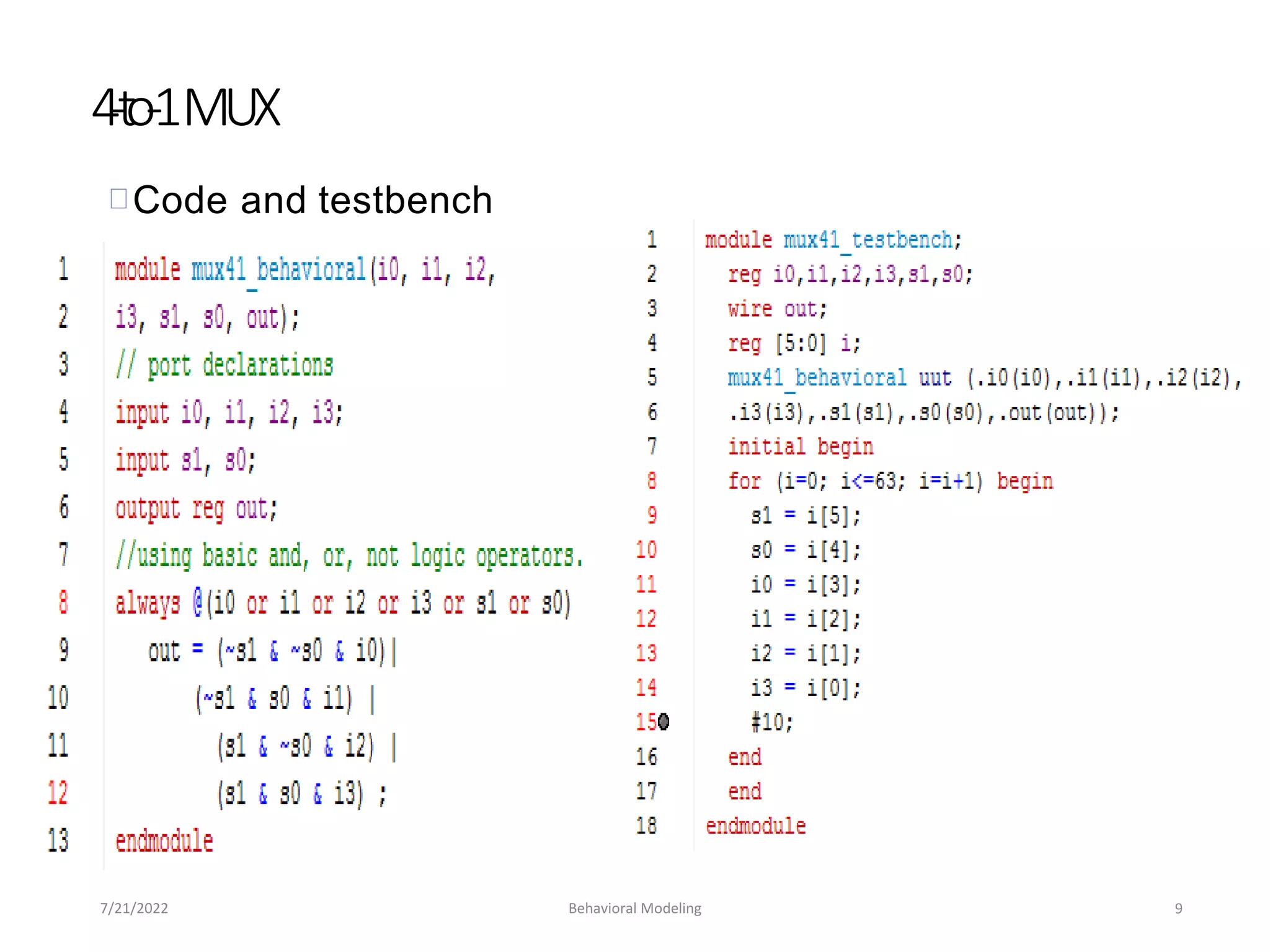 Behavioralmodeling And Timing Control P04pptx Programming Languages Computing