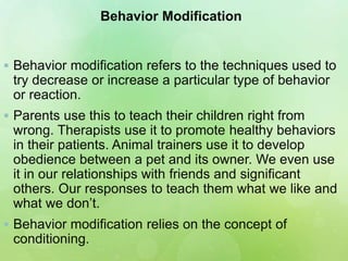 Behavioral modification | PPT
