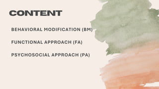 Behavioral Modification, Functional Approach, Psychosocial Approach | PDF