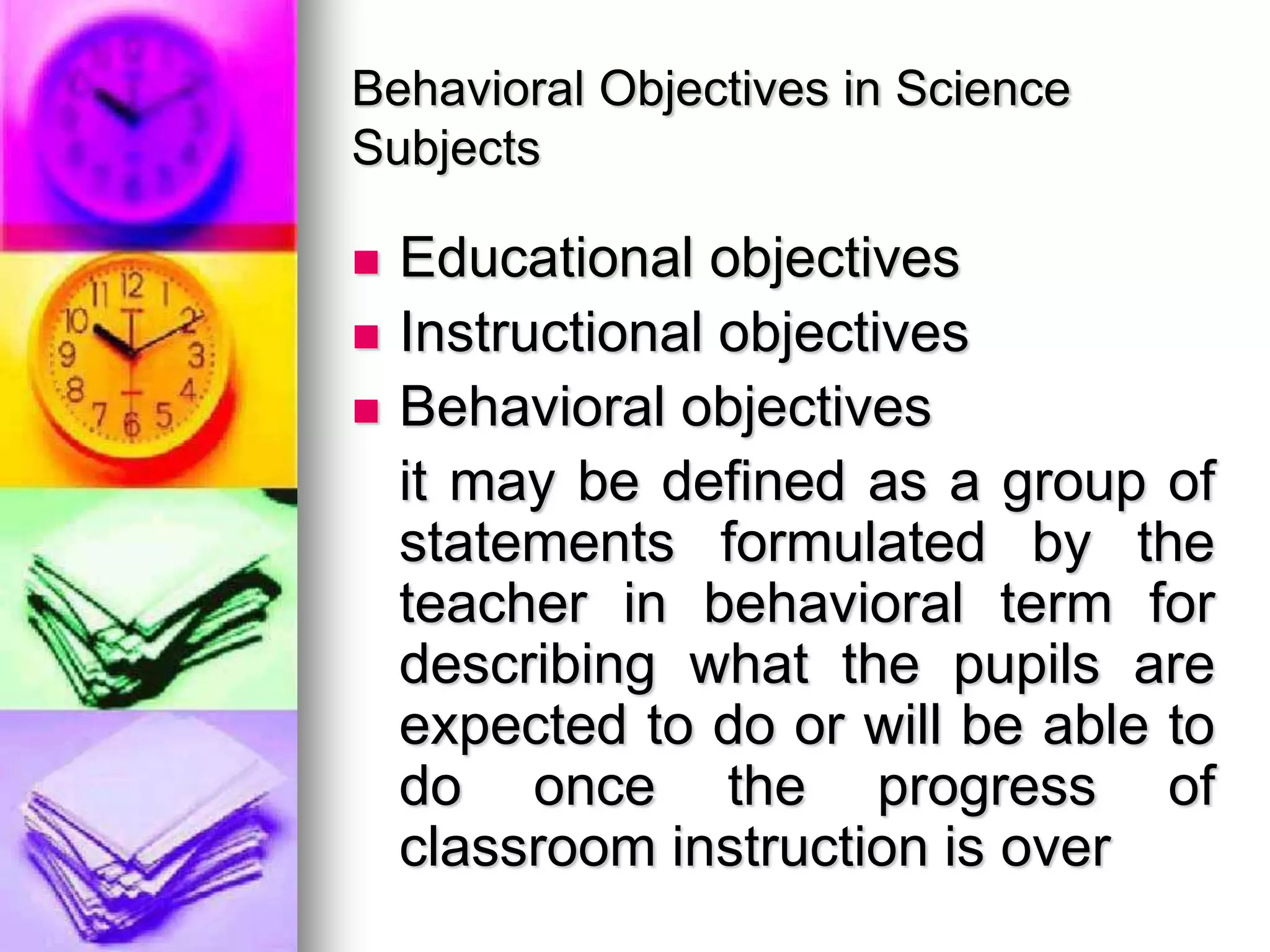 Behavioral objectives | PPT