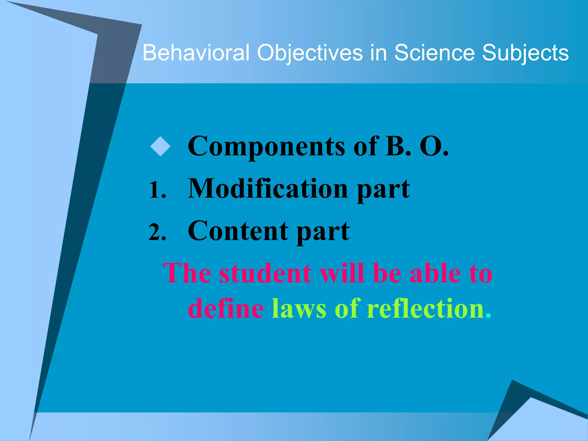 Behavioral objectives | PPT