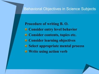 Behavioral objectives | PPT