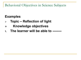 Behavioral objectives | PPT