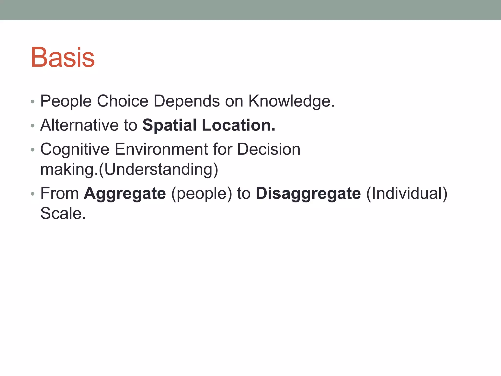 Behavioral perspective in geography | PPTX