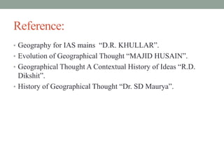 Behavioral perspective in geography | PPTX