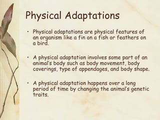 Behavioral & physical adaptations | PPT