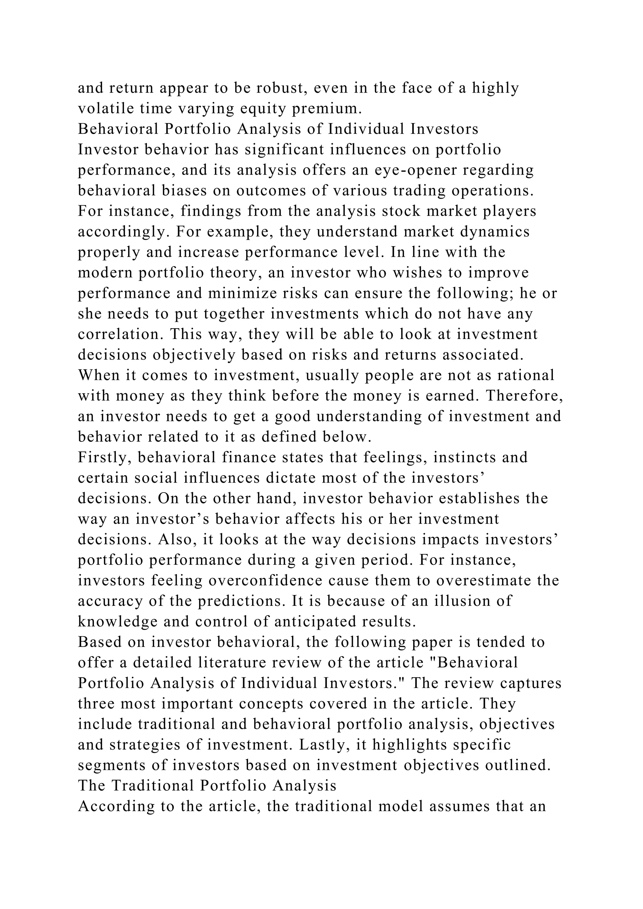 Behavioral Portfolio TheoryBehavioral portfolio theory(BPT), int.docx