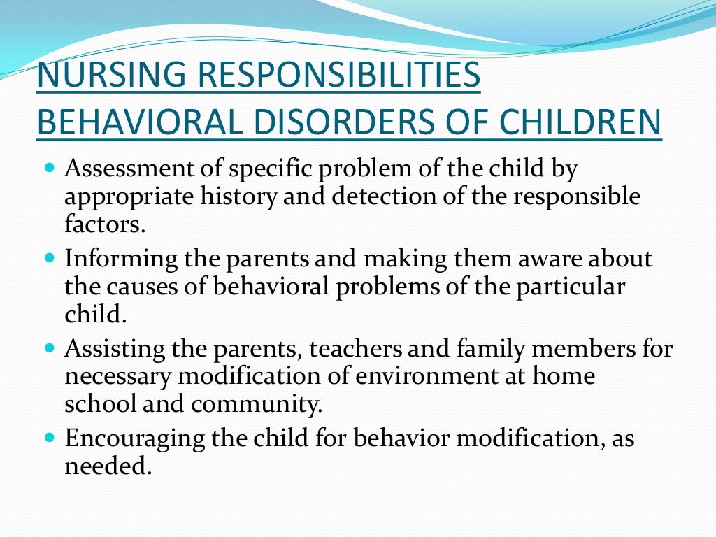 Behavioral problems in children
