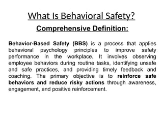 introduction about behavioural safety in thermal power plant | PPTX