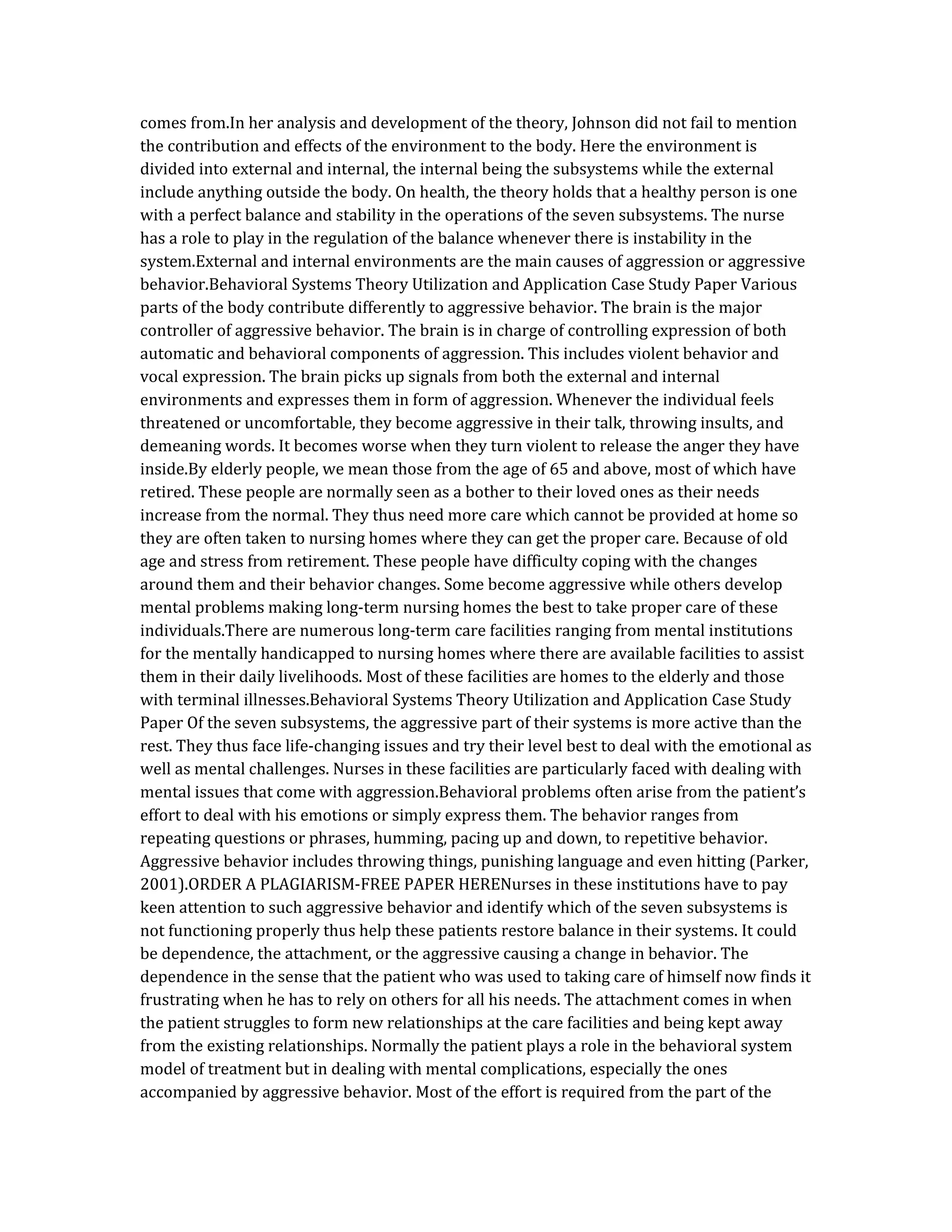 Behavioral Systems Theory Utilization and Application Case Study Paper.docx