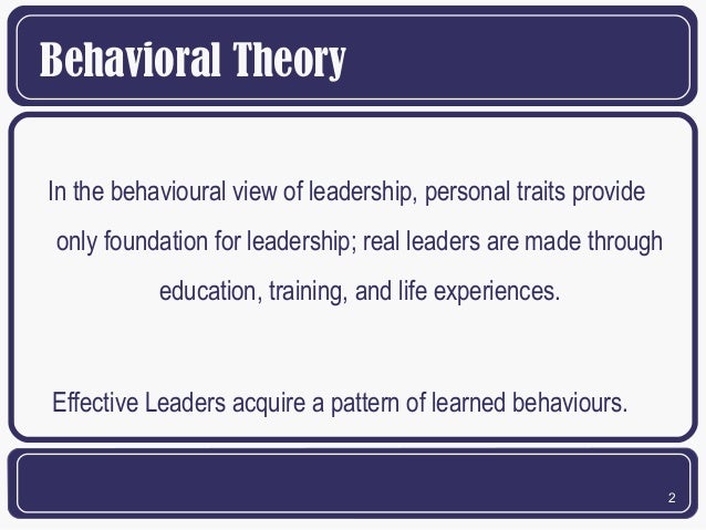 Behavioral theories
