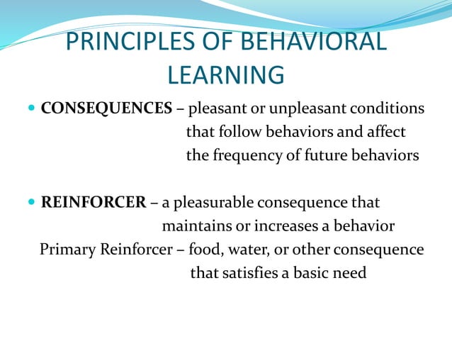Behavioral theories of Learning | PPTX | Family and Relationships